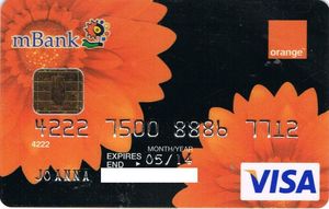 Bank Card: Orange (BRE Bank SA/MultiBank/mBank, PolandCol:PL-VI-0215