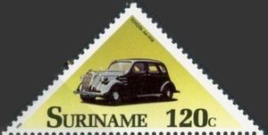 Stamp: Toyota AA (Suriname(Cars) Mi:SR 1304,Sn:SR 841,Yt:SR 1161,Sg:SR ...
