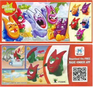 Meal Toy: Red figure (Kinder Surprise, Worldwide) (Joy - Crazy Friends ...