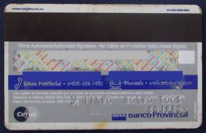 Bank Card: BBVA Banco Provincial (Banco Provincial, VenezuelaCol:VE-MC ...