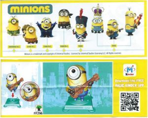 Meal Toy: Stuart (Kinder Surprise, Worldwide) (Kinder - Minions) Col:FF296