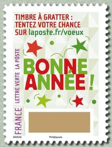 Selo: 'BONNE ANNE' (França(Greetings. Love, Health and Happiness) Yt:FR ...