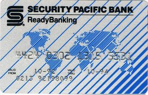 Bank Card: Ready Banking (Security Pacific National Bank, United States ...