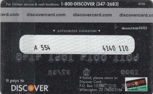 Bank Card: Discover (Discover, United States of AmericaCol:US-GM-0065