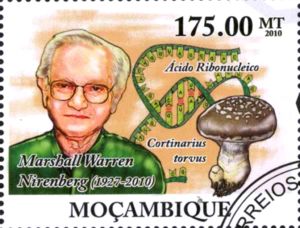 Stamp: Tribute to Marshall Warren Nirenberg, (1927-2010), Nobel Pr ...