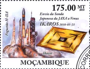 Stamp: Japanese Jaxa & Probe to Venus (Mozambique(IKAROS experimental ...
