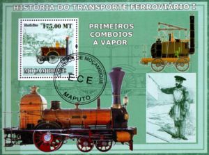 Stamp: North Star Locomotive (Mozambique(History of Transport - Early ...
