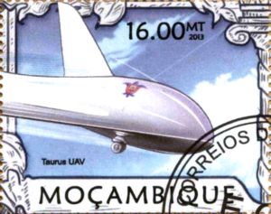 Stamp: Taurus UAV (Mozambique(Drones (2013)) Mi:MZ 6339,Sn:MZ 2792a