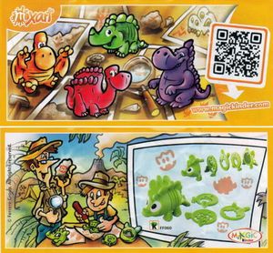 Meal Toy: Green dino (Kinder Surprise, Worldwide) (Kinder - Mixart ...