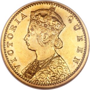 Coin: 5 Rupees (India, British) (1837~1901 - Victoria) WCC:km474