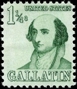 Stamp: Abraham Alfonse Albert Gallatin (1761-1849) (United States of ...