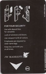 Hotel Card: JW Marriott - Black logo on black background. (JW Marriott ...