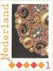 Stamp: Fibula Dorestad 800 years after Christ (Netherlands ...