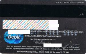 Bank Card: Bank Pekao Premium (Bank Polska Kasa Opieki SA/Bank Pekao SA ...