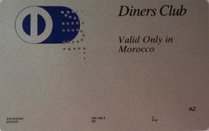 Bank Card: Diners Club (Diners Club, MoroccoCol:MA-DC-0001