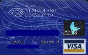 Bank Card: Banco Venezolano de Crédito (Banco Venezolano De Credito ...