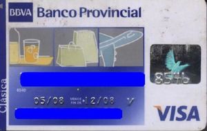 Bank Card: BBVA Banco Provincial (Banco Provincial, VenezuelaCol:VE-VI-0019