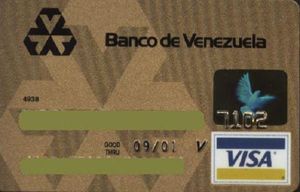 Bank Card: Banco de Venezuela (Banco De Venezuela, VenezuelaCol:VE-VI-0025