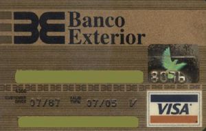 Bank Card: BE Banco Exterior (Banco Exterior, VenezuelaCol:VE-VI-0027