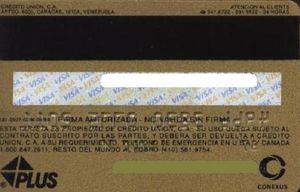 Bank Card: BancUnion (Banc Union, VenezuelaCol:VE-VI-0033
