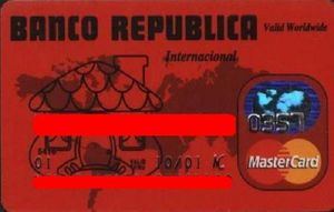 Bank Card: Banco República (Banco Republica, VenezuelaCol:VE-MC-0015