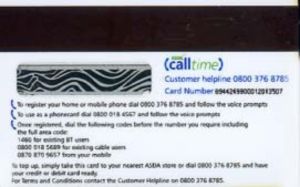 Phonecard: ASDA (Call Time) (Mobile United Kingdom, United Kingdom of ...