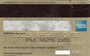 Bank Card: American Express (American Express, AustraliaCol:AU-AE-0013