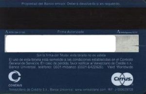 Bank Card: Venezolano de Crédito - Supercajero (Banco Venezolano De ...