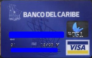 Bank Card: BANCO DEL CARIBE (Banco Del Caribe, VenezuelaCol:VE-VI-0016