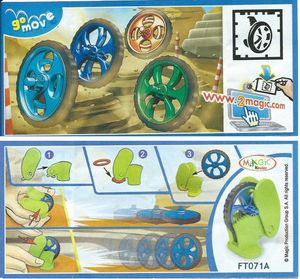 Meal Toy: Blue wheel (Kinder Surprise, Worldwide) (Kinder - Go Move ...