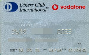 Bank Card: Diners Club International, vodafone (Diners Club of Greece ...
