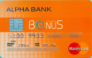 Bank Card: Alpha Bank Bonus (ALPHA BANK, GreeceCol:GR-MC-0061