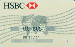 Bank Card: HSBC Red Logo (HSBC bank, GreeceCol:GR-PL-0003