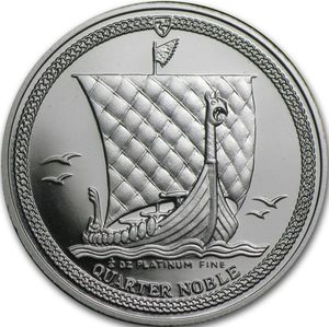 Coin: ¼ Noble (Viking Longship Under Full Sail) (Isle of Man(I93 - One ...