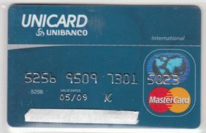 Bank Card: Unicard International (Unibanco, BrazilCol:BR-MC-0038