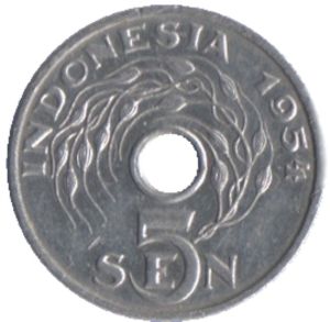 Coin: 5 Sen (Indonesia) (1951~1961 - First series) WCC:km5