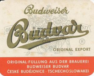 Etiqueta de Bebida: NH17a-Budweiser Budvar Original Export (Budweiser ...
