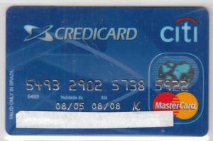 Cartões de bancos: Credicard (City, BrasilCol:BR-MC-0043