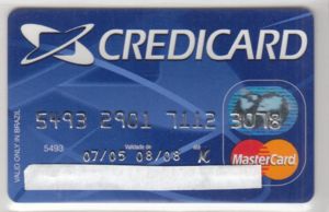 Bank Card: Credicard (Credicard, BrazilCol:BR-MC-0021.03