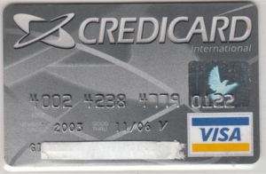 Bank Card: Credicard International (Credicard, BrazilCol:BR-VI-0068
