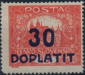 Stamp: Prague Castle (Czechoslovakia(Enabling and rate new value) Mi:CS ...