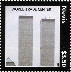 Stamp: World Trade Center (Nevis) (15th Anniversary of the September 11 ...