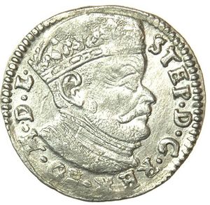 Coin: 3 Grosze (Polish-Lithuanian Commonwealth(1576~1586 - Steponas ...