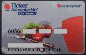Kartu Transaksi: Ticket Alimentación Electrónico - Cestaticket (Banco ...
