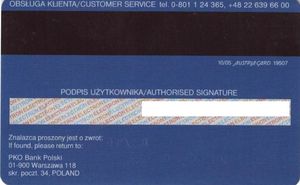 Bank Card: Pko Bank Polski (PKO Bank Polski, PolandCol:PL-VE-0003.08
