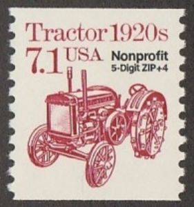 Stamp: Tractor 1920s (United States of America(Transportation Issue) Mi ...