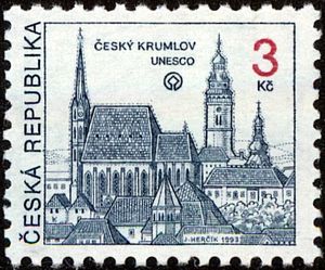 Stamp: Český Krumlov (UNESCO World heritage site since 1992) (Czech ...