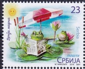 Stamp: Frog (Serbia(Children's Stamp) Mi:RS 699,Sn:RS 764a,Yt:RS 687