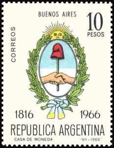 Stamp: Buenos Aires (Argentina(150th Anniversary of the Declaration of ...