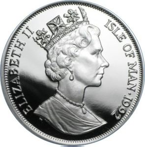 Coin: 5 Crowns (Siamese Cat - Silver) (Isle of Man) (I79 - Five Crown ...